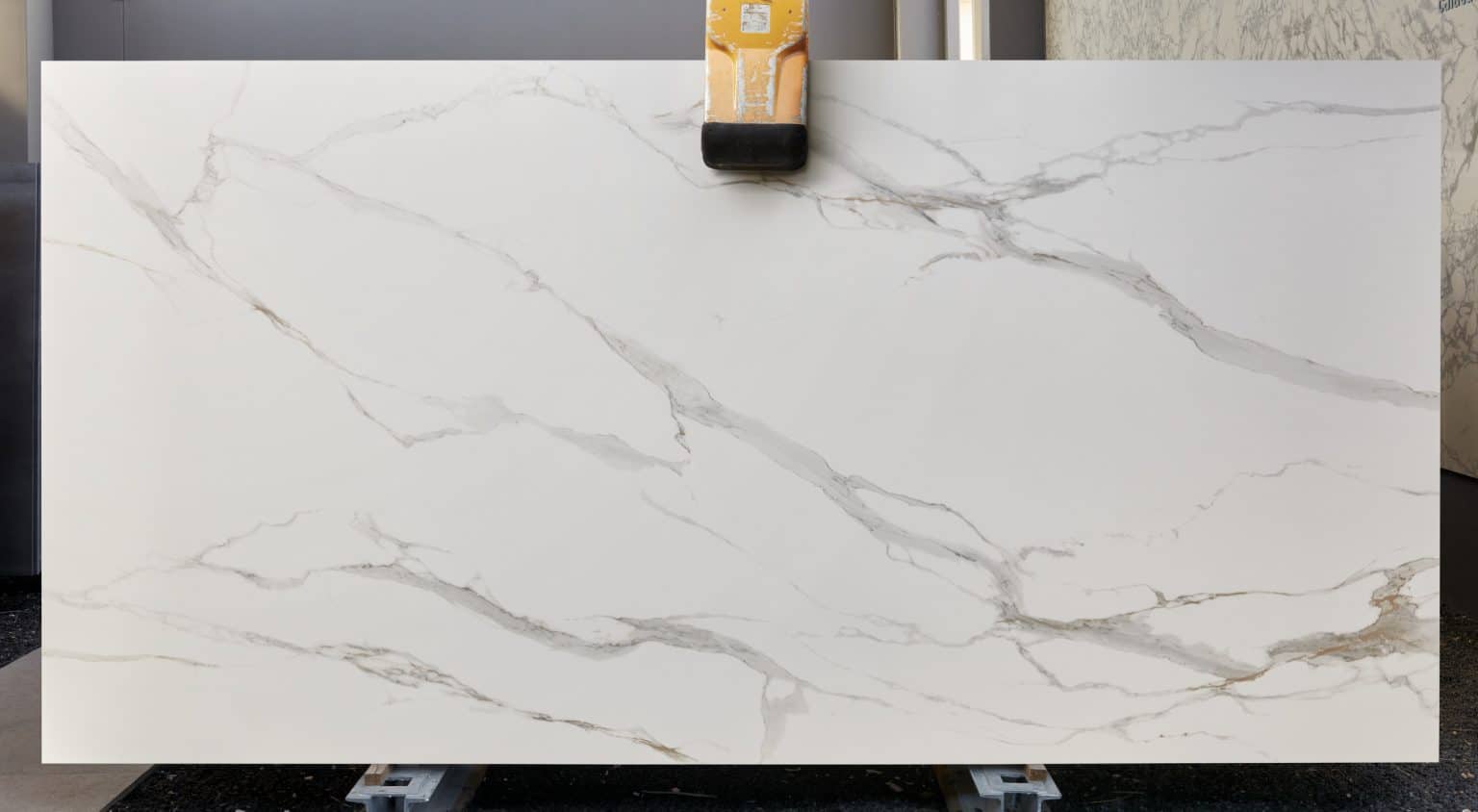 Infinity Calacatta Oro Satin Porcelain Slab - SNB Stone Australia