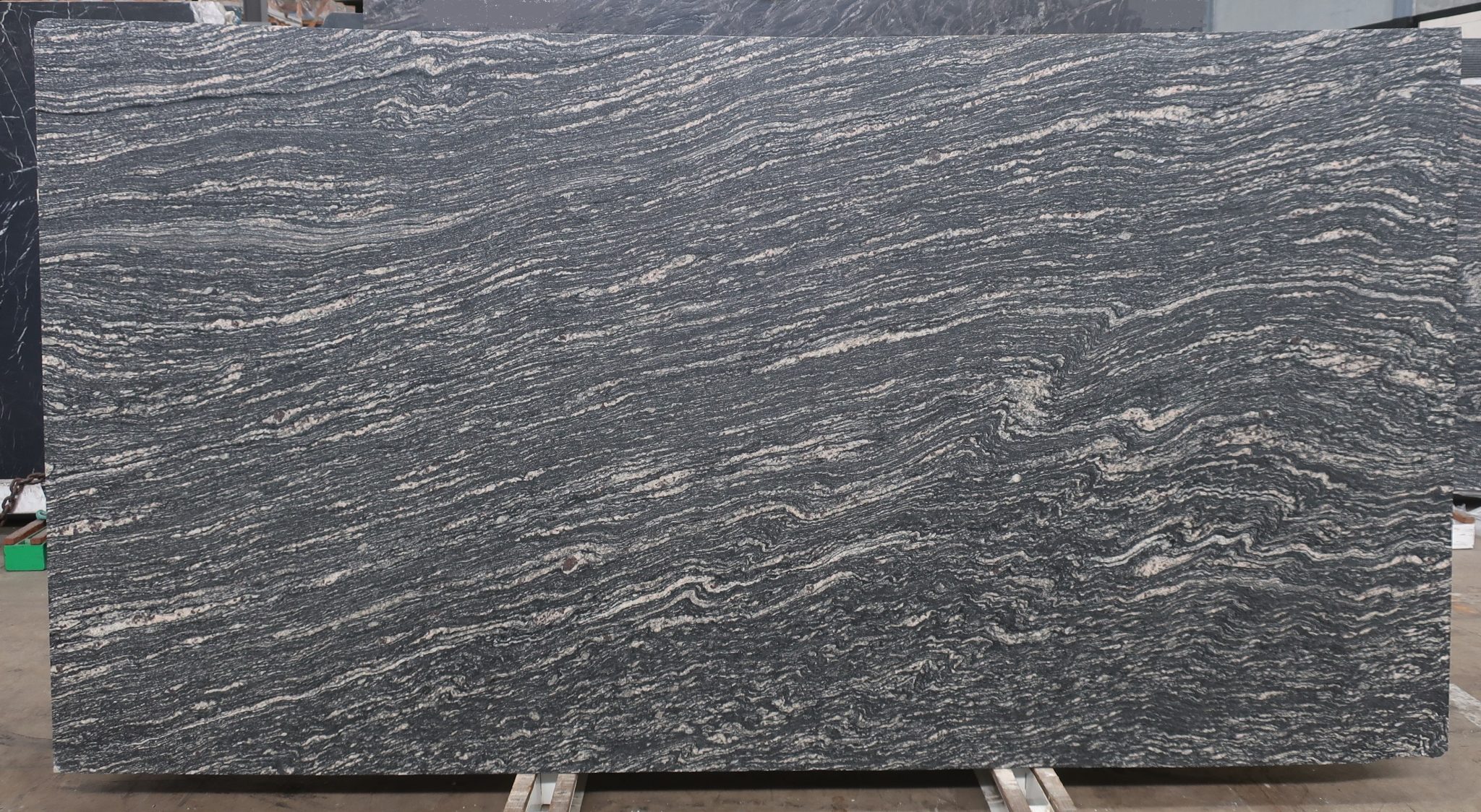 Lava Black Leather Granite Slab - SNB Stone Australia