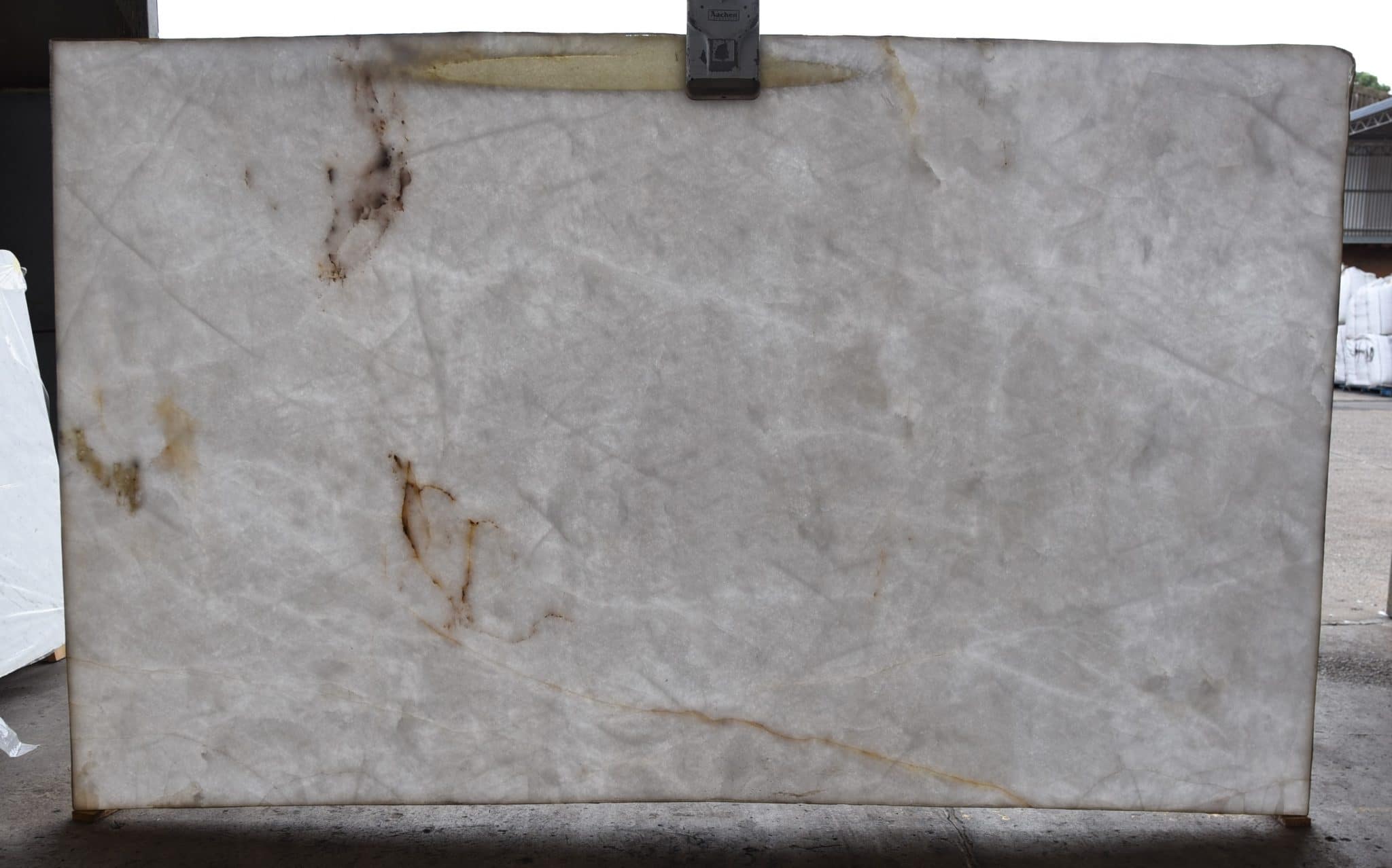 Cristallo White Polished Quartzite Slabs - SNB Stone Australia